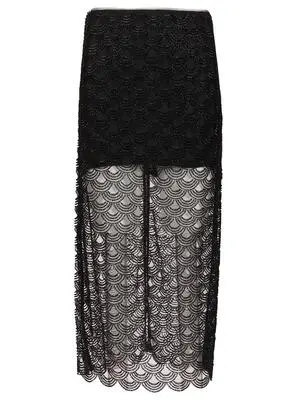 ROTATE BY BIRGER CHRISTENSEN Sequin Midi Skirt - Black
