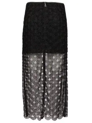 ROTATE BY BIRGER CHRISTENSEN Sequin Midi Skirt - Black
