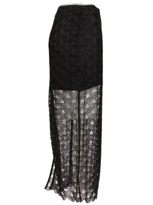 ROTATE BY BIRGER CHRISTENSEN Sequin Midi Skirt - Black