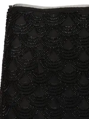 ROTATE BY BIRGER CHRISTENSEN Sequin Midi Skirt - Black