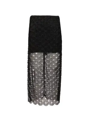 ROTATE BY BIRGER CHRISTENSEN Sequin Midi Skirt - Black