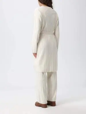 Max Mara Ribbed Belted Long Sleeve Sweater