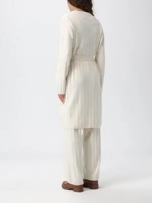 Max Mara Ribbed Belted Long Sleeve Sweater
