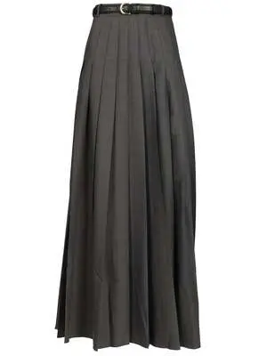 SELF-PORTRAIT Long Skirt - Gray