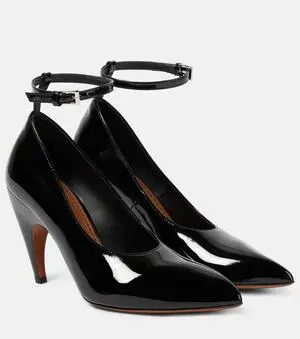 Alaïa Shark Patent Leather Pumps - Black