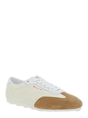 Marni Suede Details Lettering Logo Sneakers - Multicolor