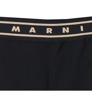 Marni Logo Elasticated Waistband Trousers - Black