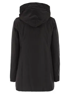 FAY Technical Gabardine Toggle Coat - Black