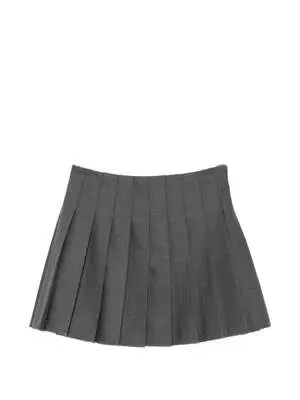 SELF-PORTRAIT Pleated Miniskirt - Gray