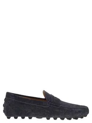 TOD'S Gommino Bubble Sole In Suede Leather - Blue