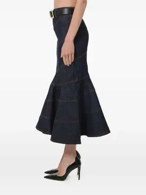 SELF-PORTRAIT Midi Skirt With Belt