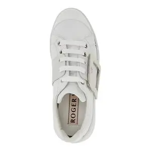 ROGER VIVIER Leather Skate Sneakers - White