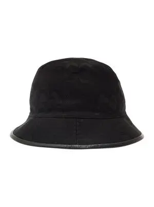 Gucci Gg Jumbo Canvas Bucket Hat With Leather Trimmings - Multicolor