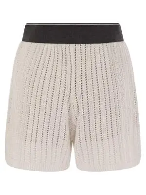 Brunello Cucinelli Cotton Net Knit Shorts