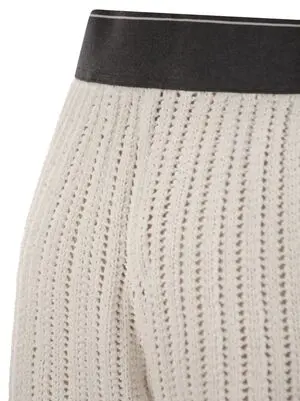Brunello Cucinelli Cotton Net Knit Shorts
