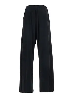 Balenciaga Black Pants With Elastic Waist In Wool