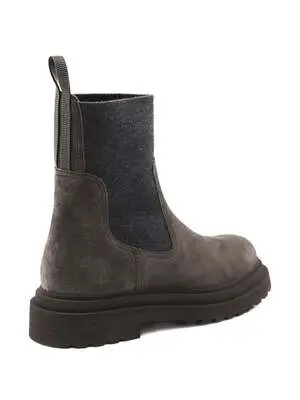 Brunello Cucinelli Suede Chelsea Boots - Brown