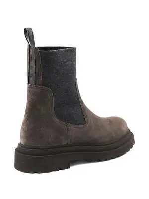 Brunello Cucinelli Suede Chelsea Boots - Brown