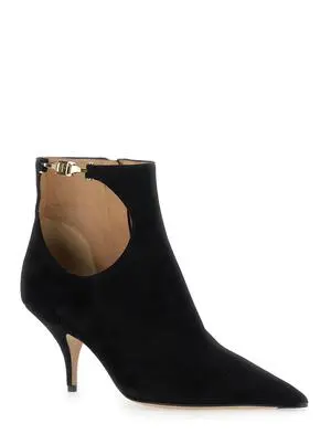 FERRAGAMO Suede Stiletto Ankle Boots - Multicolor