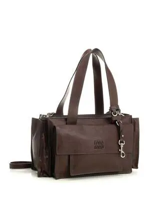 Miu Miu Utilitaire Shopping Bag - Brown