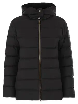 Herno Medium Down Jacket With Hood - Black