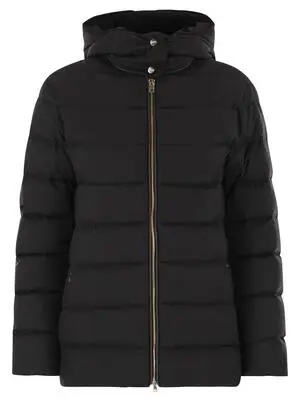 Herno Medium Down Jacket With Hood - Black