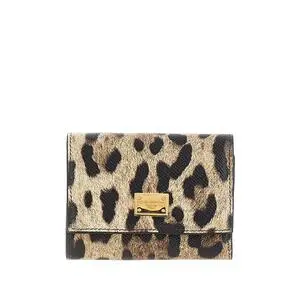 Dolce & Gabbana Leopard-print Leather French Flap Wallet - Multicolor