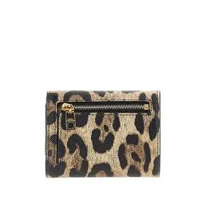 Dolce & Gabbana Leopard-print Leather French Flap Wallet