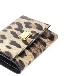 Dolce & Gabbana Leopard-print Leather French Flap Wallet