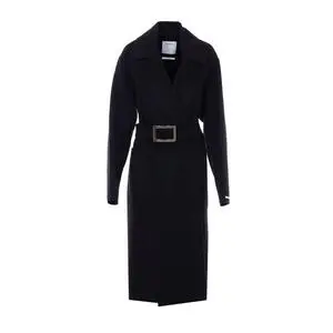 Sportmax Cose Wool Robe Coat - Black