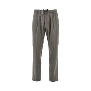 Herno Stretch Liht Wool Pants With Drawstring - Gray