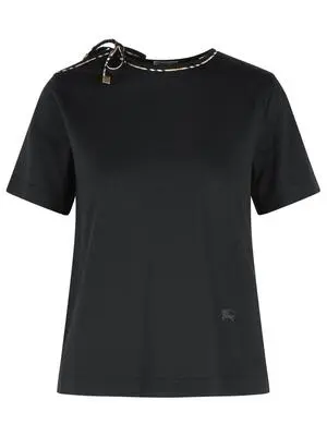 Burberry Frankie Bow' Cotton T-shirt - Black