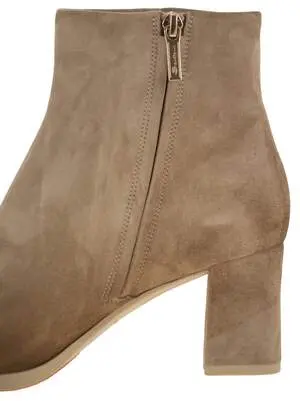 Santoni Mid-heel Suede Ankle Boots