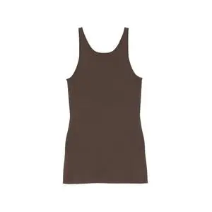 TOTEME Ribbed Scoop Back Tank Top - Brown