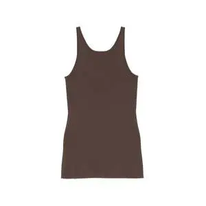 TOTEME Ribbed Scoop Back Tank Top - Brown