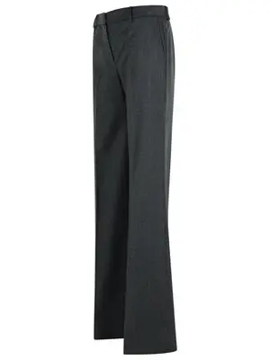 Stella McCartney Flare' Grey Wool Pants Cenere