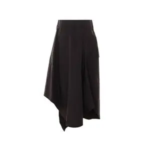 Bottega Veneta Compact Cotton Skirt - Black