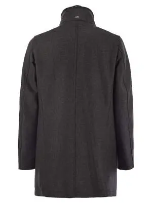 Herno Wool Coat With Detachable Collar