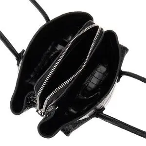 Attico Leather Mini 'la Passeggiata' Bag - Black