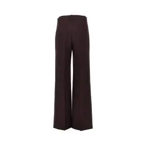 Victoria Beckham Alina Wool Flannel Pants - Red
