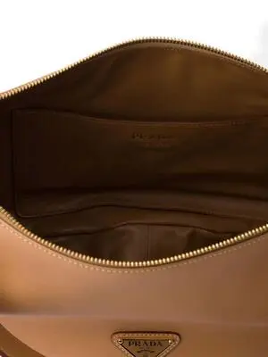 Prada Demi-lune Large Leather Shoulder Bag