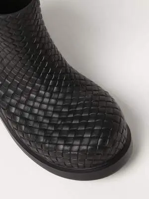 Bottega Veneta Fireman Ankle Boots In Woven Rubber