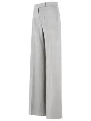 Max Mara Netto' Olive Prince Of Wales Wool Pants - Green