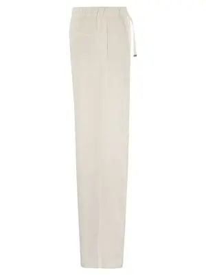 Herno Resort Cotton Trousers With Drawstring