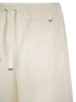Herno Resort Cotton Trousers With Drawstring