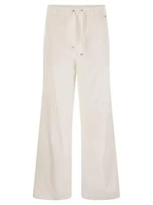 Herno Cotton Drawstring Trousers - White