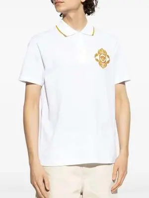 Versace Polo Shirt In Cotton Piqu