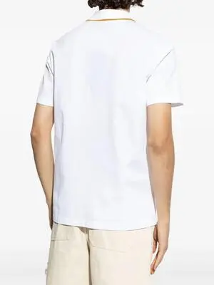 Versace Polo Shirt In Cotton Piqu - White