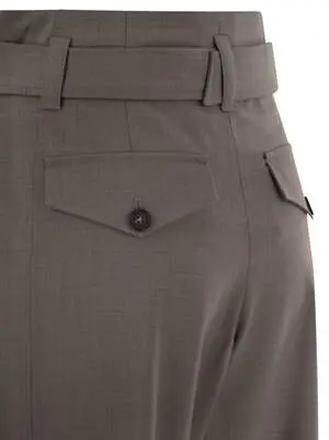 Brunello Cucinelli Tropical Wool Utility Trousers - Multicolor