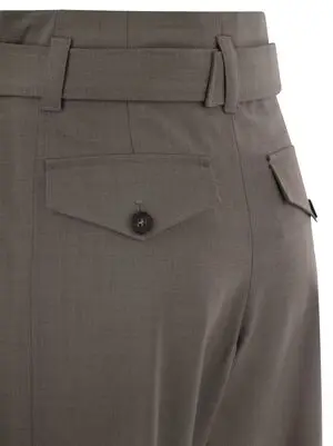 Brunello Cucinelli Tropical Wool Utility Trousers - Multicolor